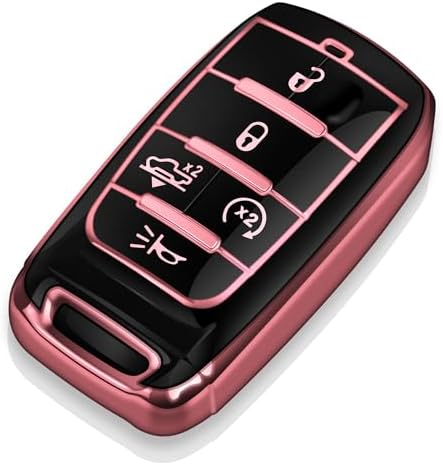 Amazon.com: Tukellen for Dodge Key Fob Cover Soft TPU Full Protection ...