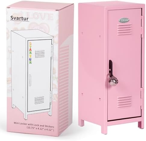 Amazon.com: Mini Locker with Lock and Key Hot Pink -10.75" Tall x 4.125 ...