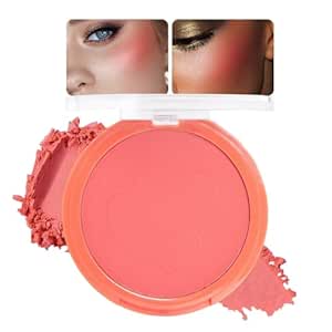 Amazon.com : HHLTOH Coral Orange Single Matte Blush for Cheeks Face Blushes Makeup Palette ...