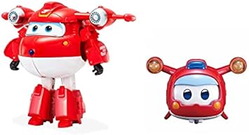 Amazon.com: Super Wings - 5" Transforming 2-Pack Supercharged Jett ...