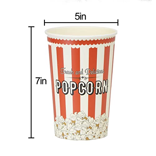 Snapklik.com : Popcorn Buckets - 46 Ounce Red And White Vintage Design ...
