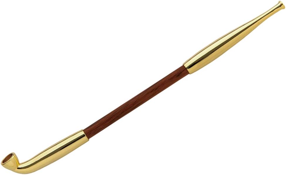 Samurai Market Classic Japanese Smoking Pipe Kiseru Alloy Gold Color ...
