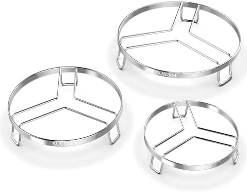 Amazon.com: Set of 3, Stainless Steel Trivet Rack Stand, SourceTon 3 ...