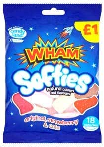Barratt Wham Softies Raspberry Flavour Gums with Coloured Sour Crystals ...