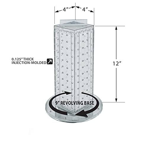 Snapklik.com : Azar Displays 700220-CLR-2C16 Four-Sided 4W X 12 ...
