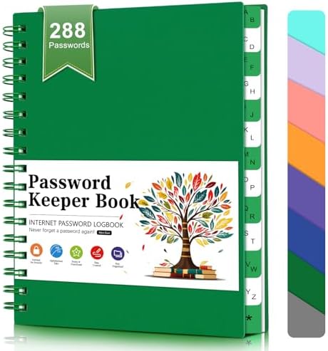 Amazon.com : Password Book with Alphabetical Tabs, 6.1"x4.7" Small Size ...