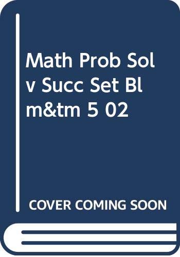 Math Prob Solv Succ Set Blm&tm 5 02 : Harcourt School: Amazon.in: Books
