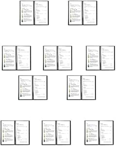 Amazon | 【10本セット】業務用 メニューブック A4 4ページ おしながき たて長 縦長 ドリンクメニュー メニュー表 メニュー帳 ワインリスト カフェ バー bar 飲食店 備品 ...