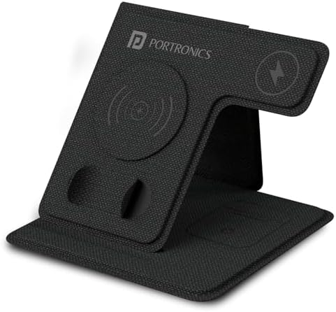 Portronics Freedom Trio 15w 3in1 Wireless Charger for iPhone 15/15 Plus ...