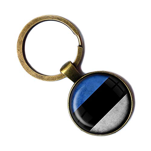 Amazon.com: Estonia Estonian Flag Bronze Keychain Keyring : Handmade ...