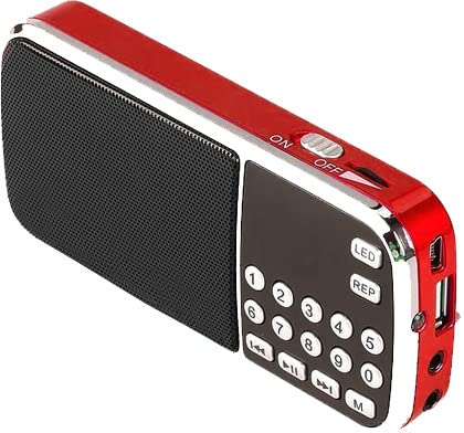 GURBANI Amritrasvani Portable Mini Speaker FM Radio Player (Red ...