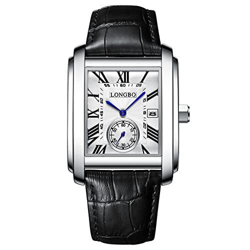 Buy Longbo Mens Watch Rectangular Shape Alloy Case Business Casual ...