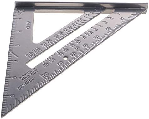 bosig® Double Side Scale Aluminium Alloy Metric Inch Triangle Ruler ...