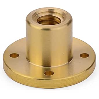 Amazon.co.jp: 5pcs Copper T-shaped Round Flange Nut T10x2mm Fastener ...