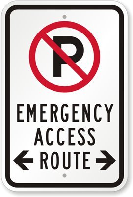 Amazon.com: Emergency Access Route (with Bidirectional Arrow), Diamond ...