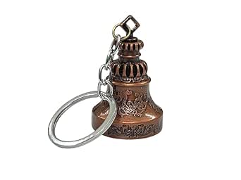 Nihshiv Hub Classic Antique Temple Bell Keyring Gift for Men and Women ...