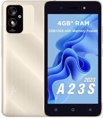 Itel A23s 12.7cm 5 inch FWVGA Display 3020 mAh Battery 2MP Rear cam+Selfie cam with Flash Face ...