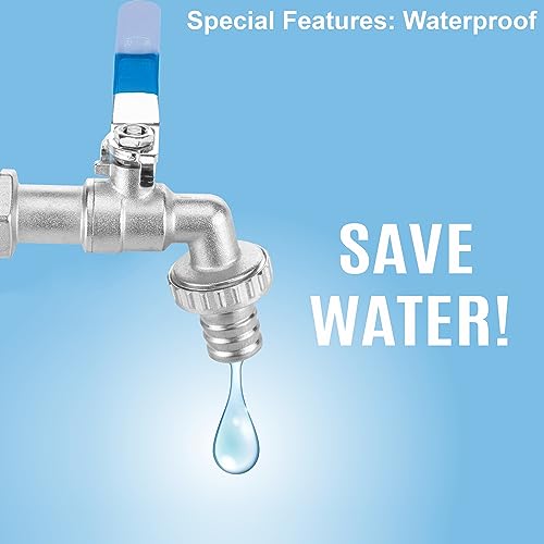 Garden Tap Kit – 3/4″ Garden Lever Tap Valve with Blue Handle – Silver ...