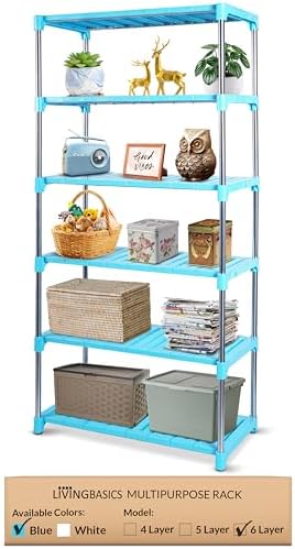 Ebee Metal Multipurpose Rack (1312020, Blue) : Amazon.in: Home & Kitchen