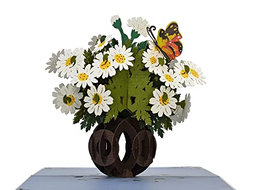 CUTPOPUP Pop Up Flower Cards Handmade Flower Greeting Cards Daisy Vase 3D Pop Up Card 3D cutpopup-pop-up-flower-cards-handmade-flower-greeting-cards-daisy-vase-3d-pop-up-card-3d