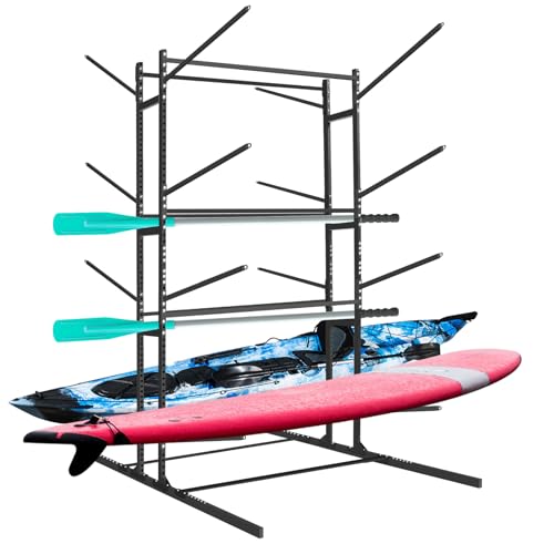 NULTRUMA Kayak Storage Rack, Adjustable Kayak Stand for 8 Kayaks, Fits ...