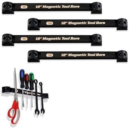 4pc Heavy-Duty 12" Magnetic Tool Organizer Racks - The Most Efficient Tool Storage Method ...