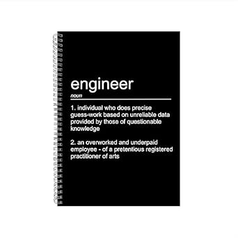 Engineer in black Notebook Gift Idea A4 Notepad Pad 69 : Amazon.co.za ...