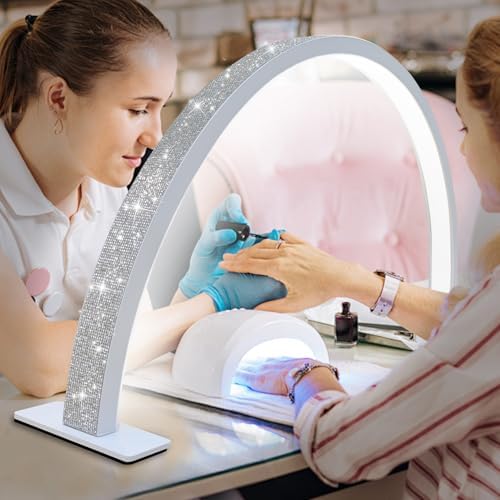 KMLSHLL Half Moon Nail Desk Lamp, 48W Manicure LED Light for Nails ...