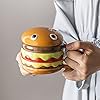 Amazon.com: Hamburger Coffee Mug, Funny Mugs with Lid, Cute Burger ...