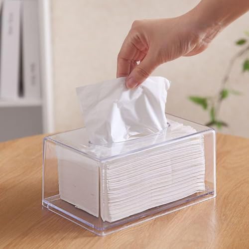 Amazon.com: Dicunoy Acrylic Tissue Box Holder with Sinking Lid ...