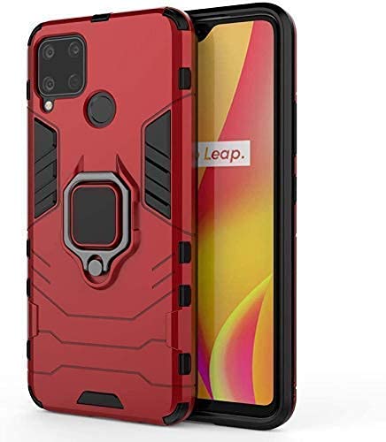 Indiacase Compatible with Realme C21 Case Hybrid Heavy Duty Armor ...