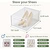 Amazon.com: Kuject X-Large Shoe Storage Box Fit Size 11,Clear Plastic ...