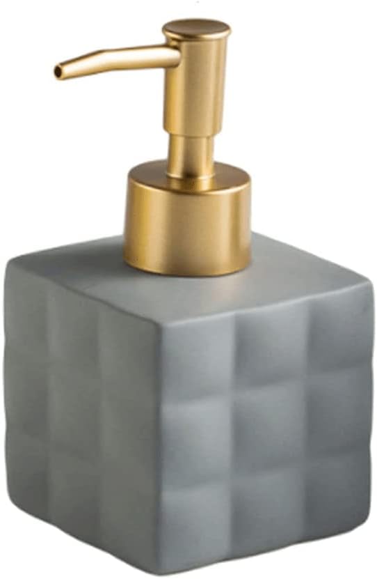 Square Soap Dispenser Fillable Ceramic Lotion Dispenser Press-on Type ...
