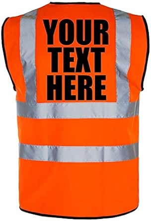 Kuest Personalised Printed Hi Vis Vest Customised Hi Viz High ...