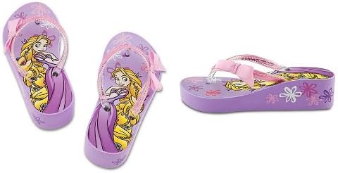 Amazon.com | Disney Store Tangled Princess Rapunzel Platform Flip-Flops ...