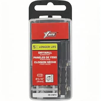 X-Bits Drywall Router Bits 5/32" Guide-Point Cutout Bits (10-Pack) High ...