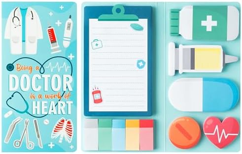 Amazon.com : B1ykin being A Doctor is A Work of Heart Sticky Notes Set ...