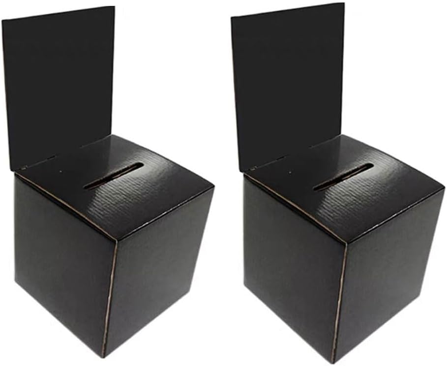 Pack of 2 Donation Charity Boxes Suggestion Box Ballot Box Cardboard ...