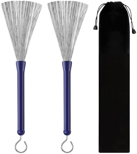 Amazon.com: Batiyeer 1 Pair Drum Brushes Retractable Wire Drum and ...