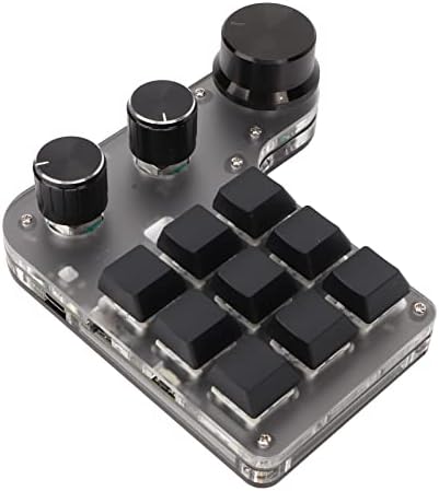 Amazon.co.jp: Mini Macro Mechanical Gaming Keyboard 9 Keys 3 Knobs One ...