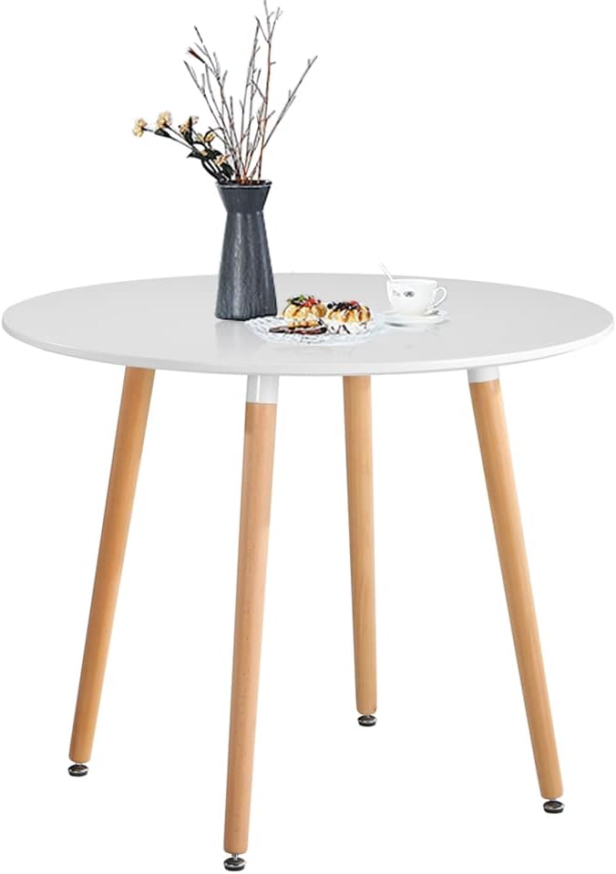 Charles Jacobs 100cm Circular Dining Table With White Tabletop and ...