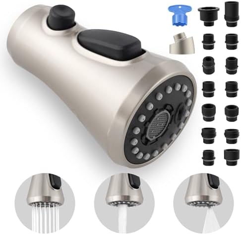 Amazon.com: Pull Down Spray Head for Kitchen Faucet, 3 Modes with 9 ...