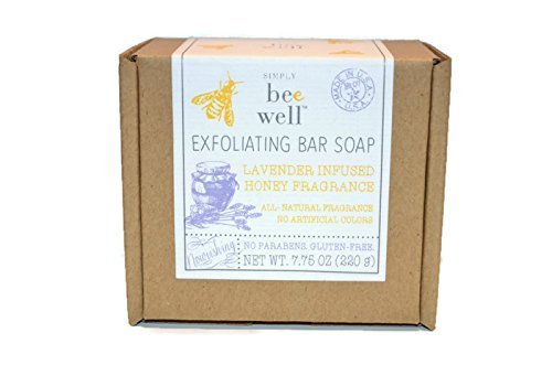 Amazon.com : Simply Bee Well Exfoliating Bar Soap - Lavender Honey ...