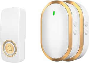 Amazon.co.jp: ワイヤレスチャイム 玄関チャイム インターホン 呼び鈴 電池不要 介護 飲食店 浴室などに適用 IP47防水 防塵 ...