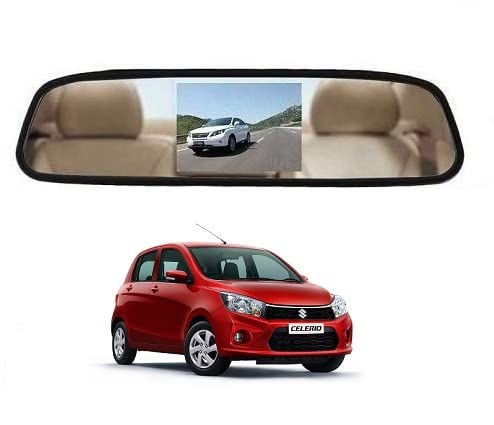 Trigcars Celerio 2021 Car 4.3" Digital TFT LCD Screen Rear View Mirror ...