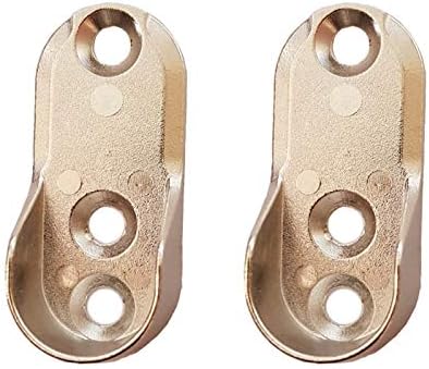 WARDROBE ROD RAIL SOCKET END SUPPORT OVAL BRACKET 15MM X 32MM CP ( pack ...