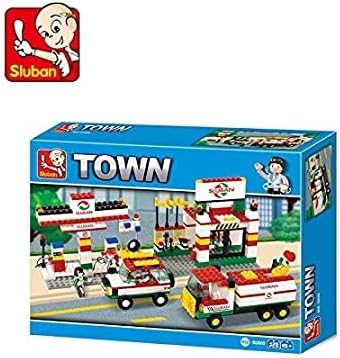 Buy Sluban Town Theme,City Scene-Gas-Station- Building,435 Pcs,Block ...