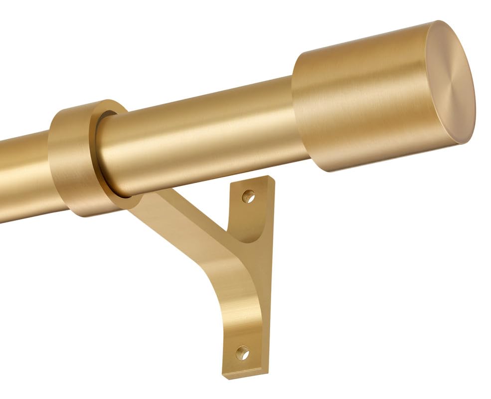 Amazon.com: Warm Gold Curtain Rods for Window 72-144", Decorative ...