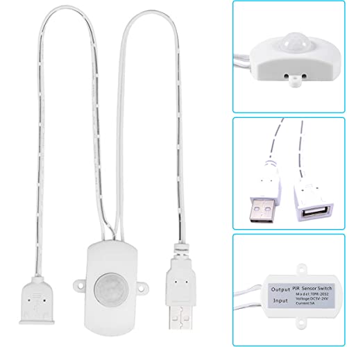 Youmile DC 5-24V 5A Mini PIR Motion Sensor Switch USB Interface ...