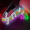Music Neon Sign Dimmable Musical Note Staff LED Music Neon Light for ...
